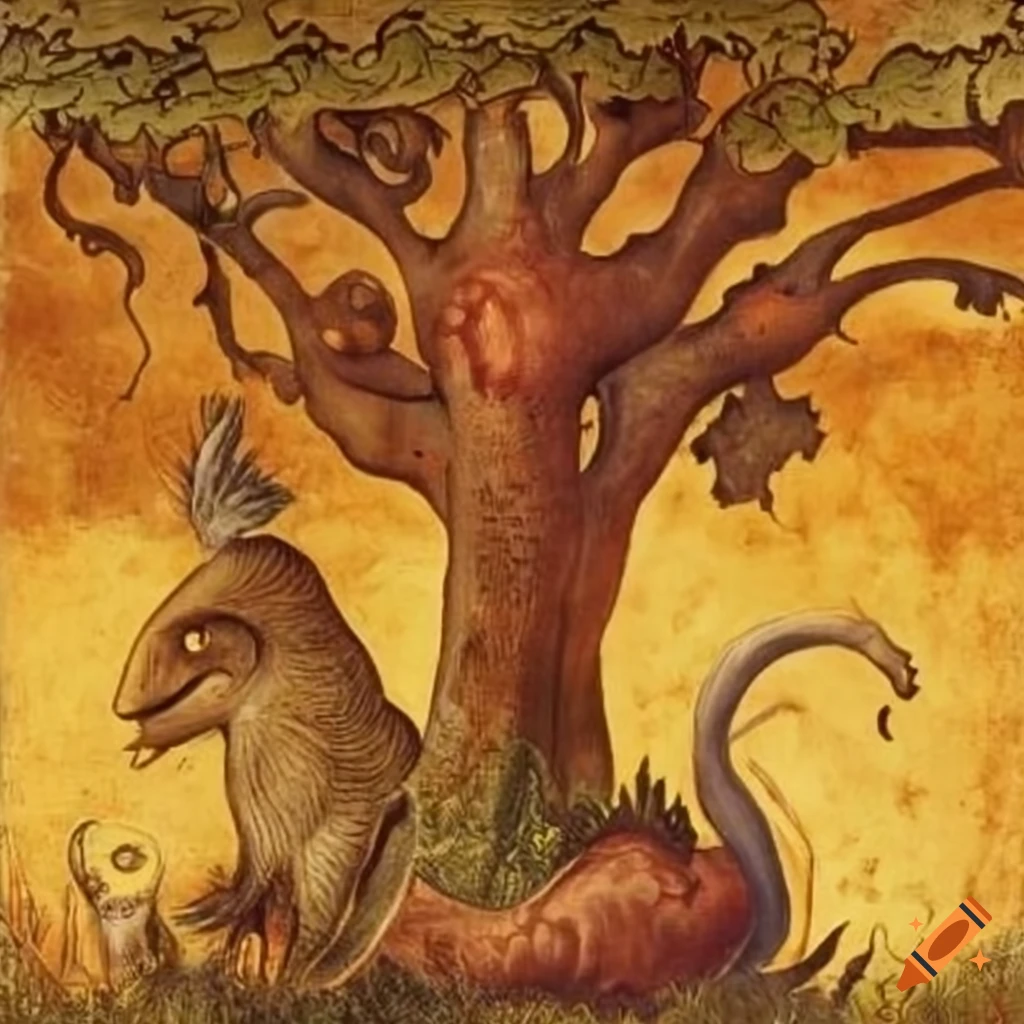 Artistic depiction of a fox riding a bicycle inspired by hp lovecraft ...