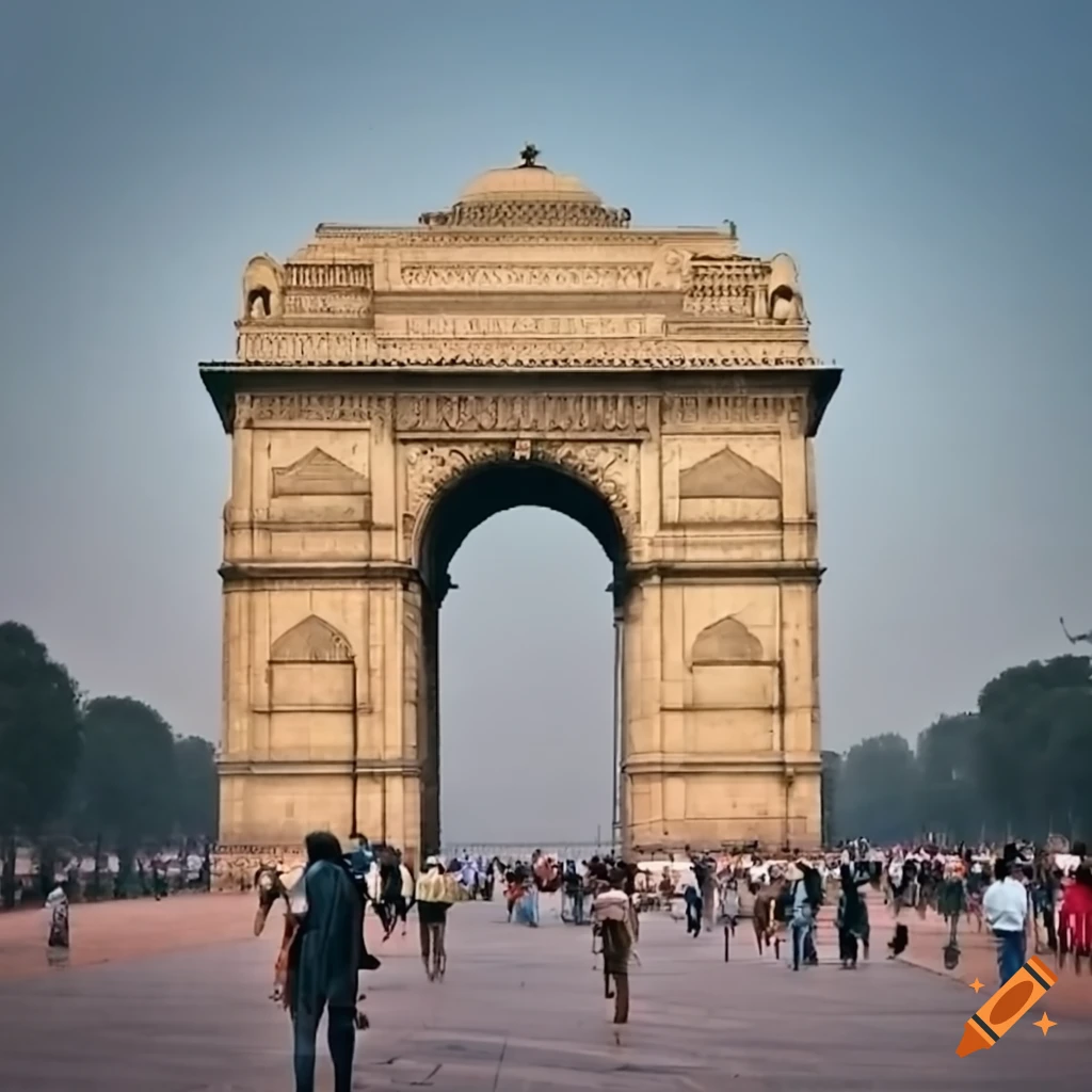 India gate monument in delhi on Craiyon