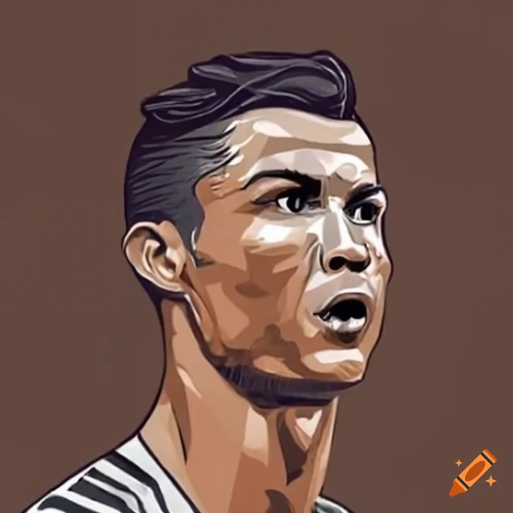 Ronaldo junior playing football on Craiyon