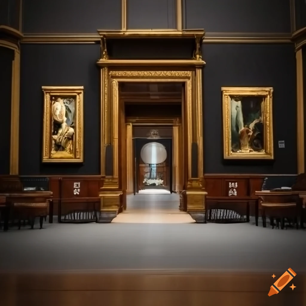 Interior of a fine arts museum on Craiyon