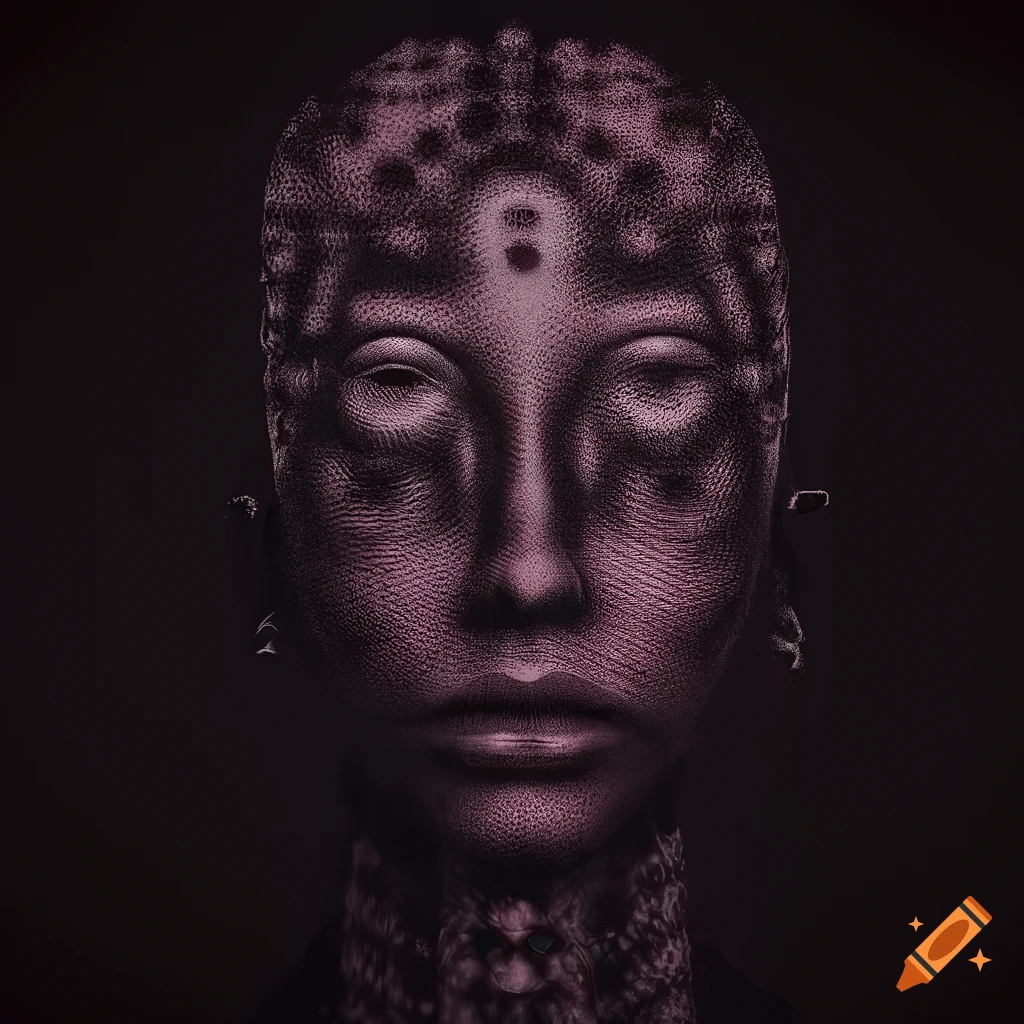 Artistic representation of blending light and dark symbolism in halftone