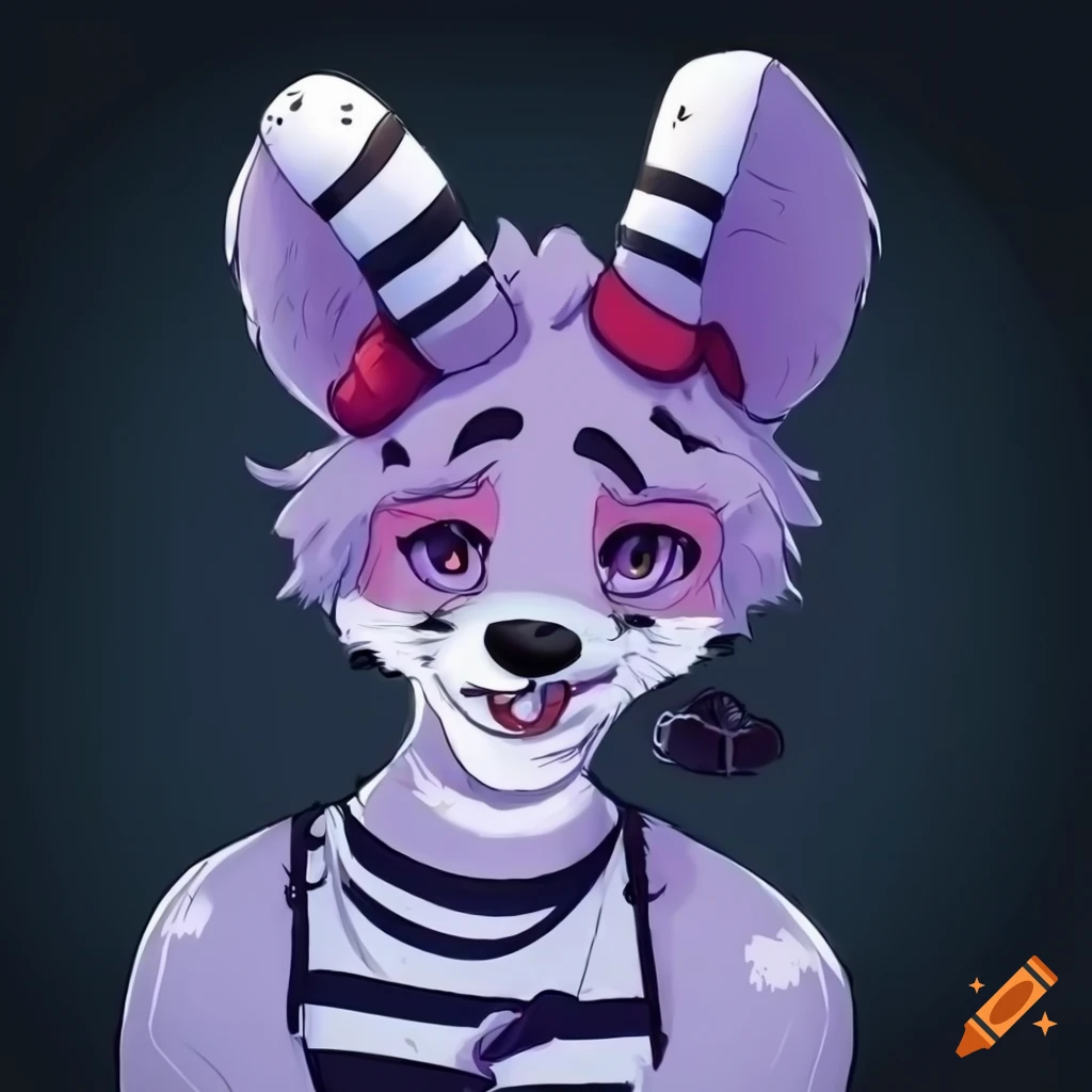 Cartoon image of a furry monster mime on Craiyon