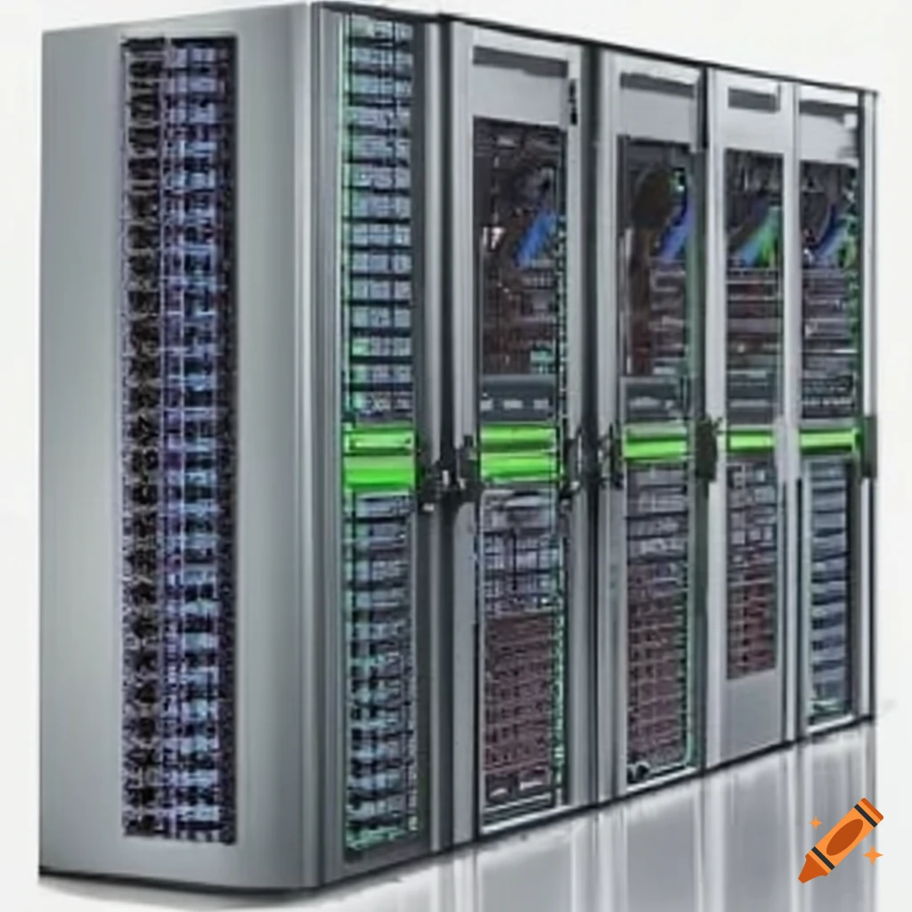 Image of large mainframe computers on Craiyon