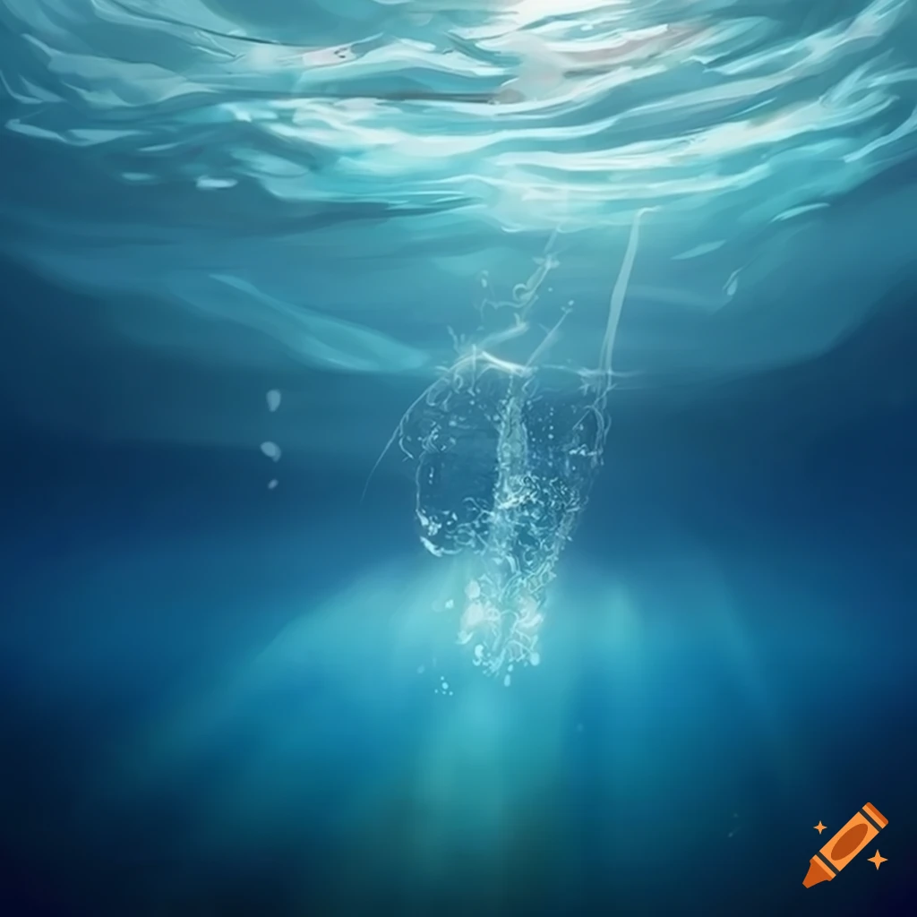 Simple underwater drawing background on Craiyon