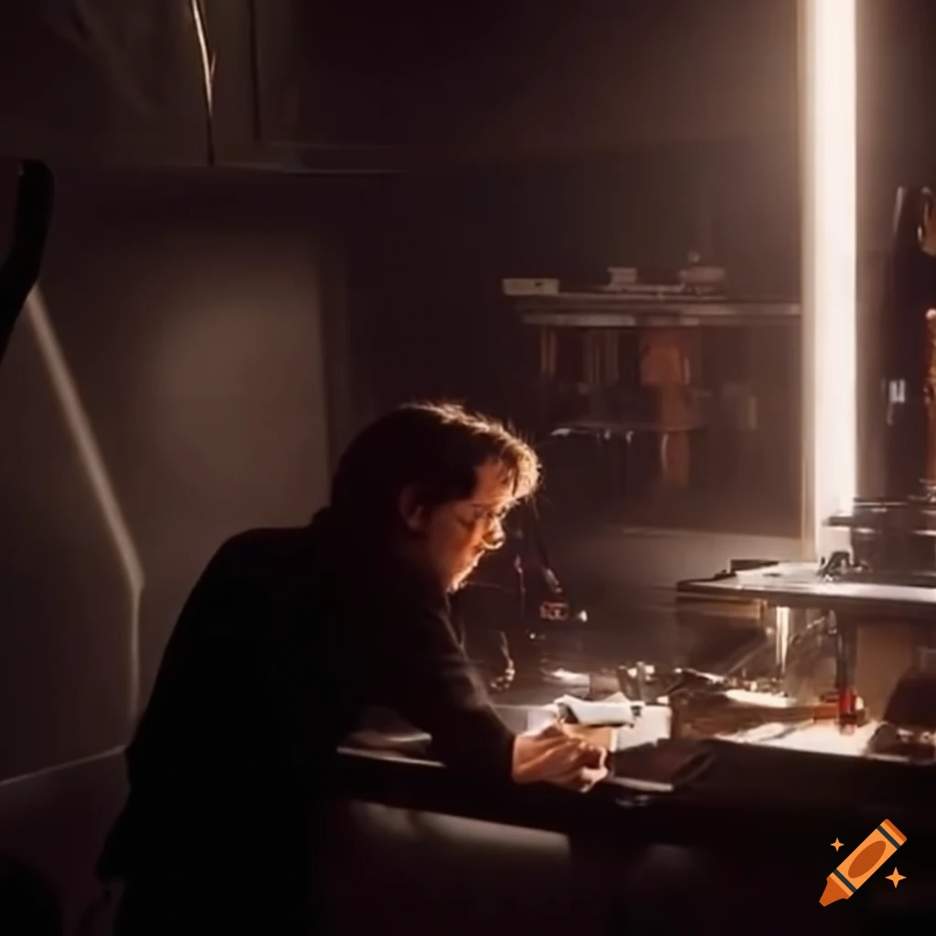 Lukas haas in blade runner laboratory on Craiyon