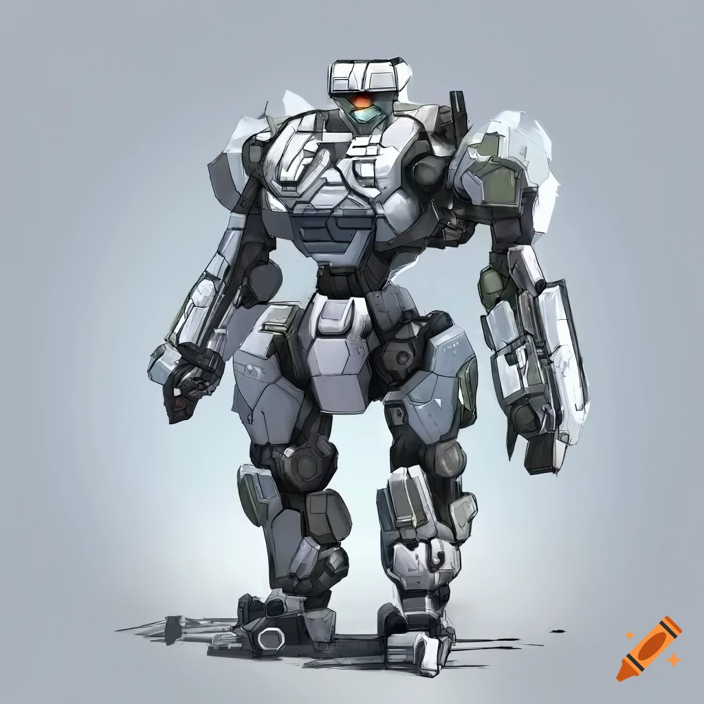Battletech in anime style on Craiyon