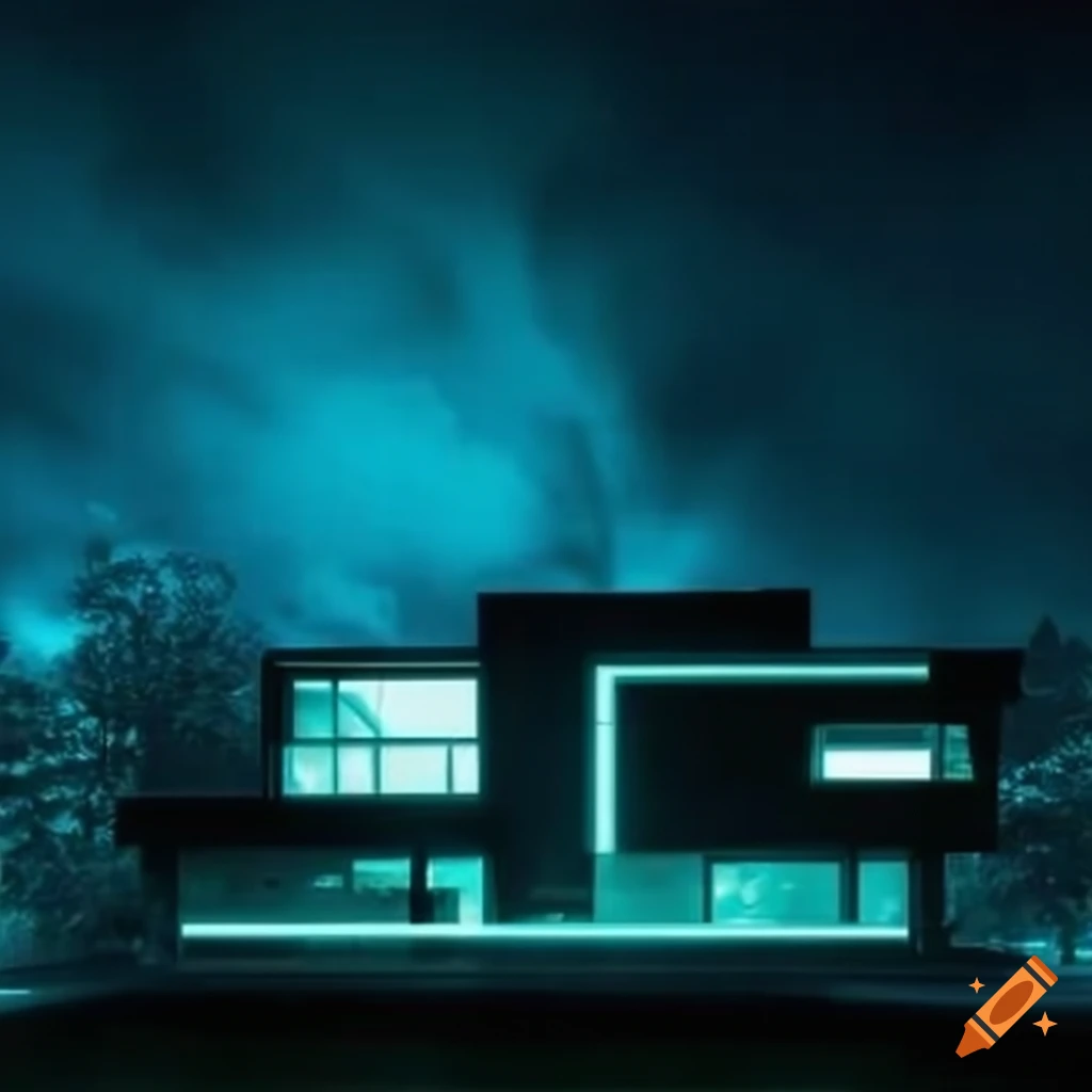 Futuristic house inspired by tron