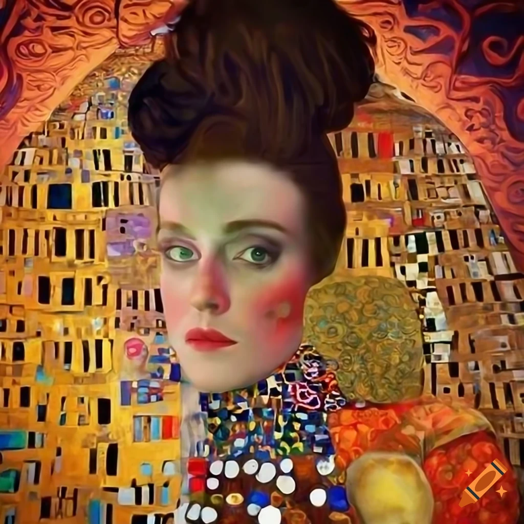 Surreal sculpture in the style of gustav klimt on Craiyon