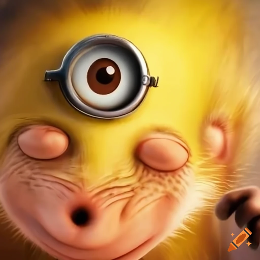 Monkey battling minions from Despicable Me on Craiyon