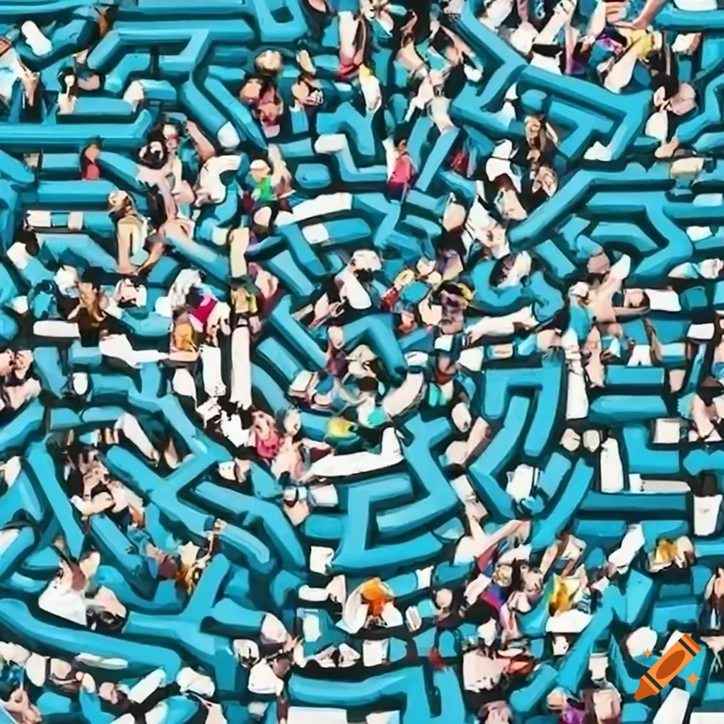 Traffic jam in a maze of highways inspired by mc escher on Craiyon