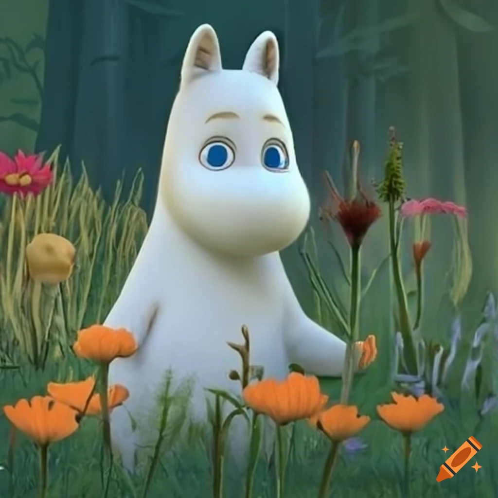 Half man half moomin creature on Craiyon