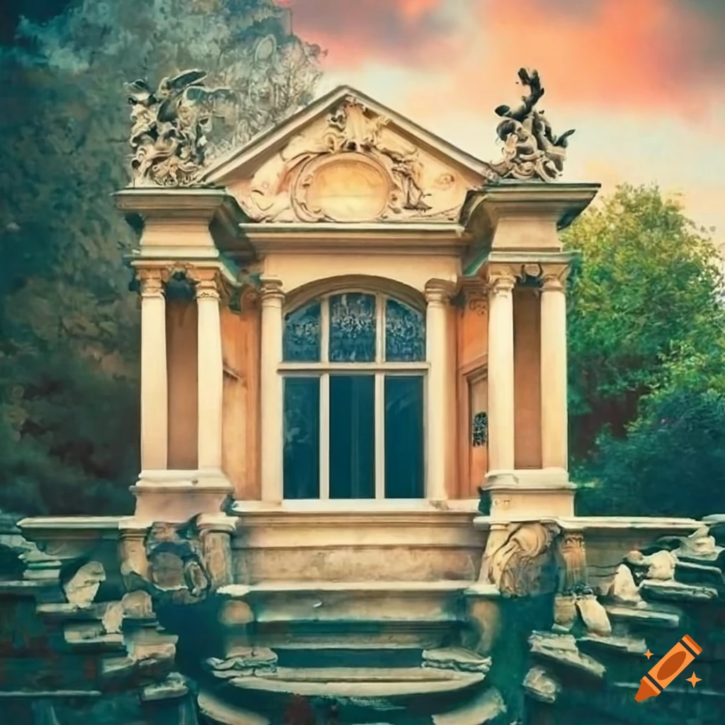 Fusion of architectural styles on Craiyon