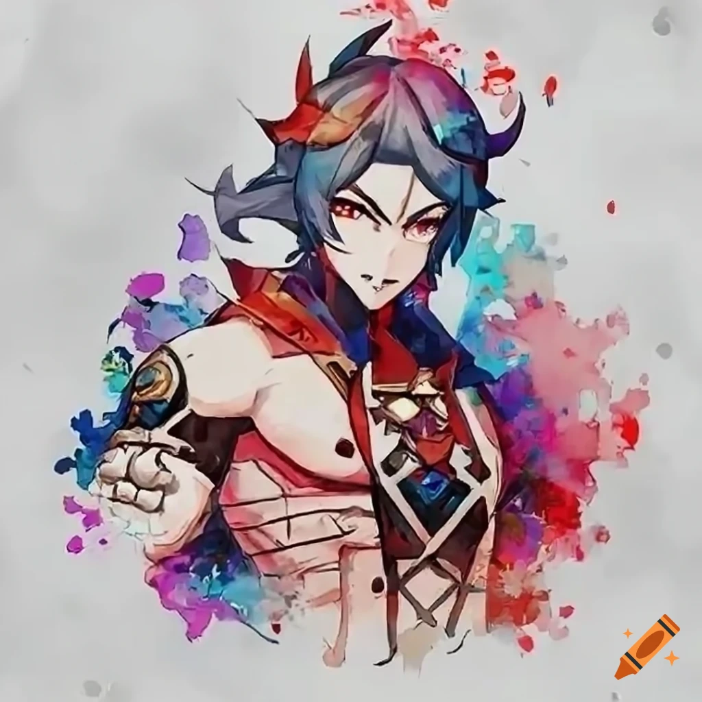 Powerful character from genshin impact game on Craiyon