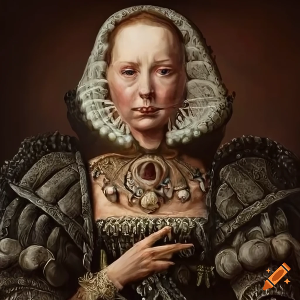 Portrait of an old and ugly queen