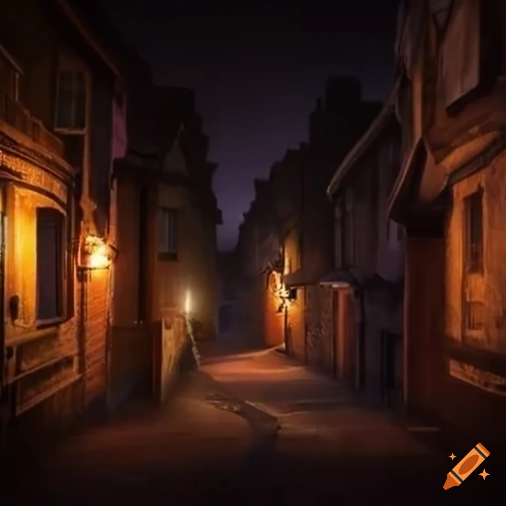 Artwork of a hidden message in a night village scene on Craiyon