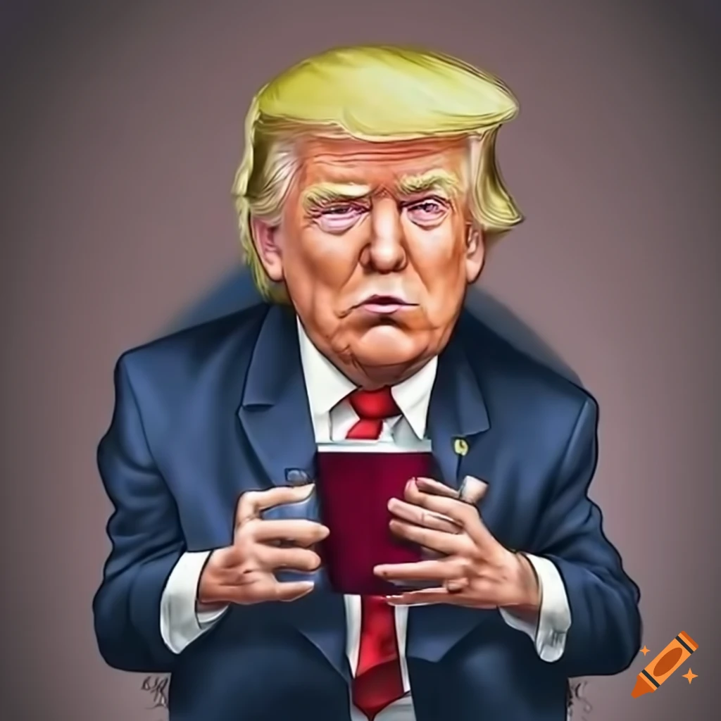 Donald trump reading a children's book on Craiyon