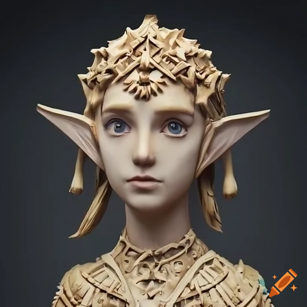 Zelda Inspired Sculpture With Intricate Details On Craiyon