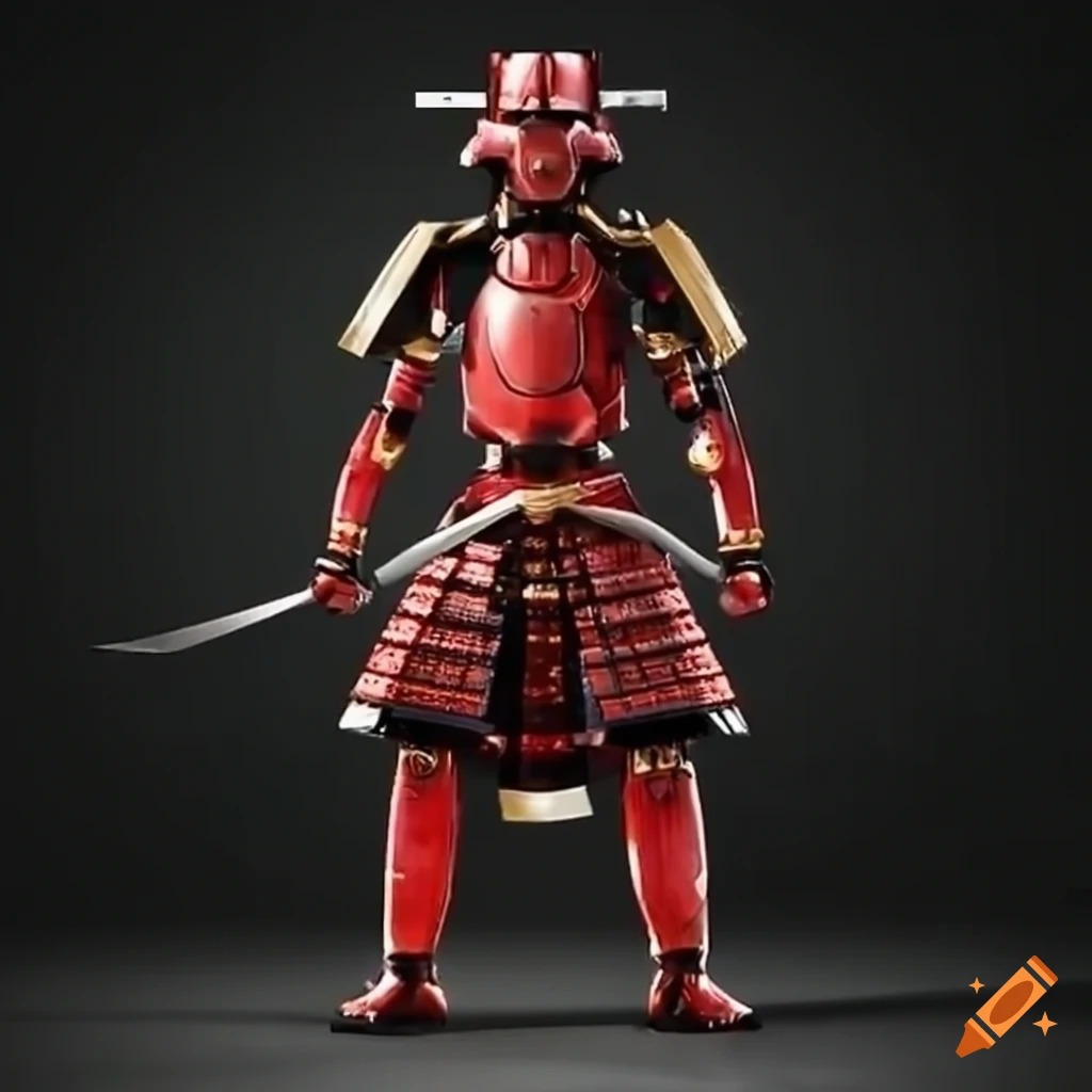 Sleek robot samurai with longsword on Craiyon