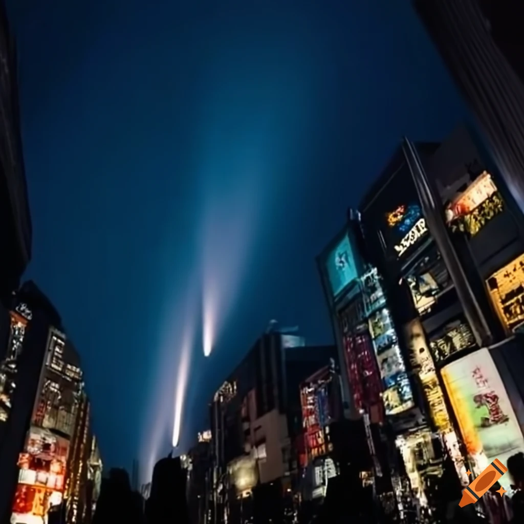 Comet approaching shibuya tokyo on Craiyon