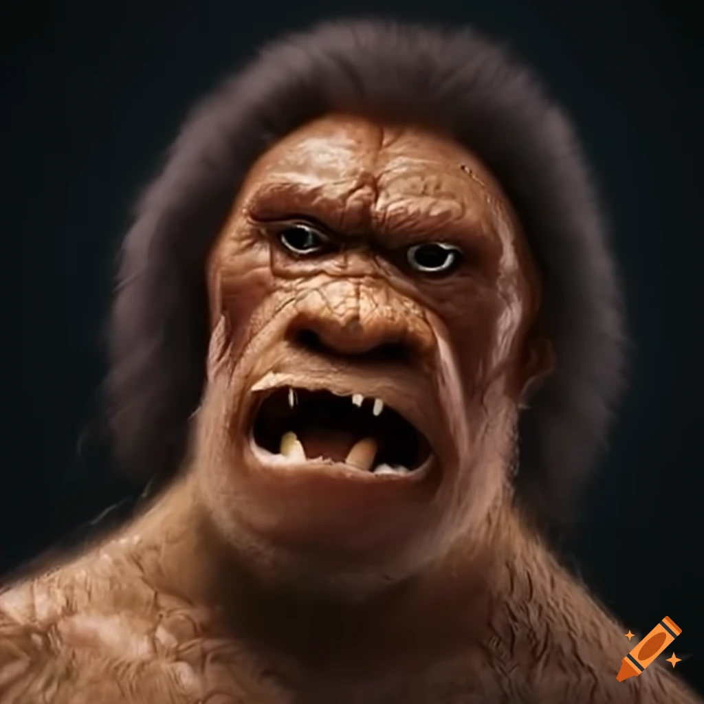 Caveman character illustration on Craiyon