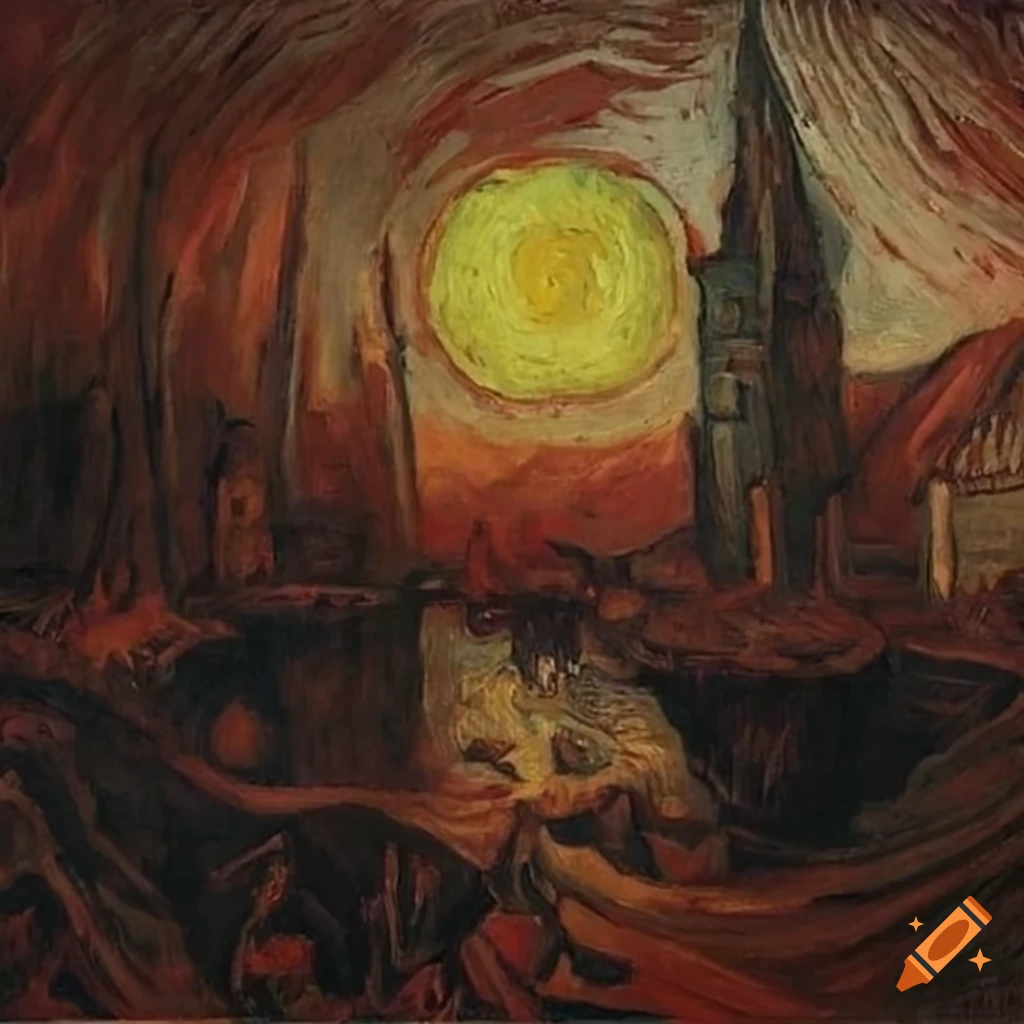 Van gogh's fiery interpretation of hell