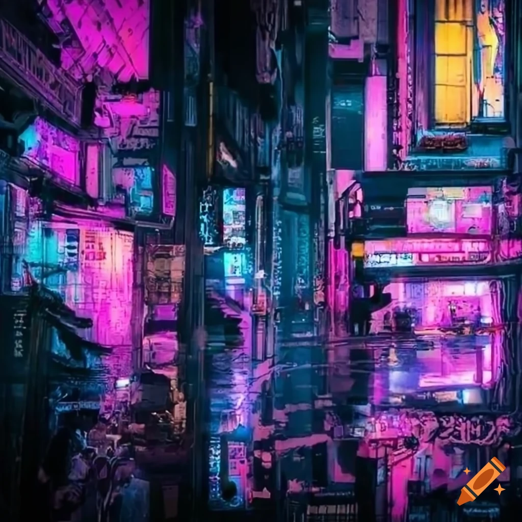 Cyberpunk concept art on Craiyon