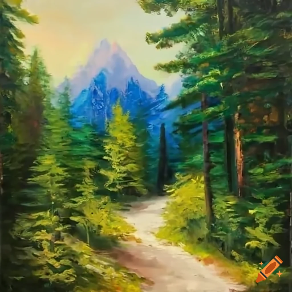 Path through mountain forest