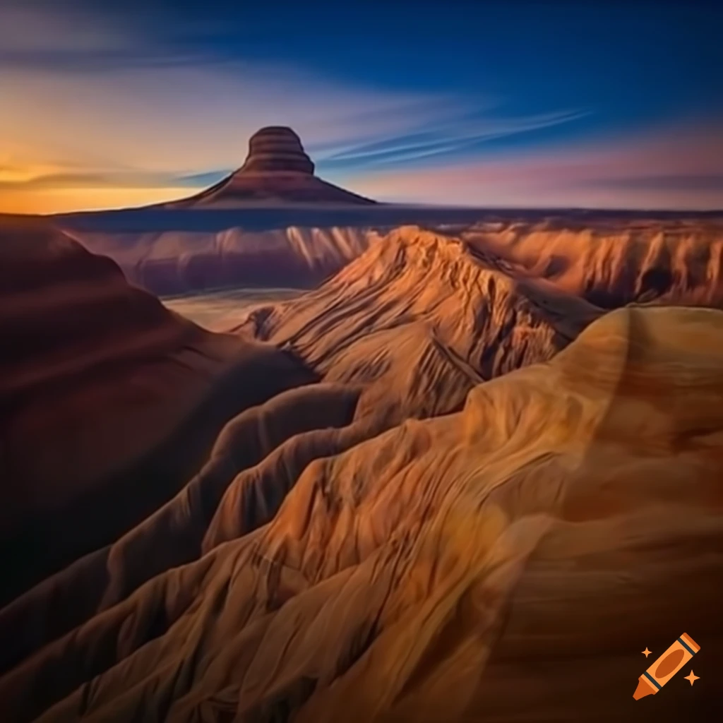 Artistic landscape in the form of Saul Goodman's face on Craiyon