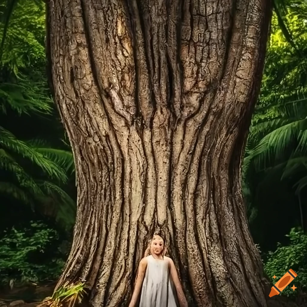 Tree hand with palm trunk and branch-like fingers on Craiyon