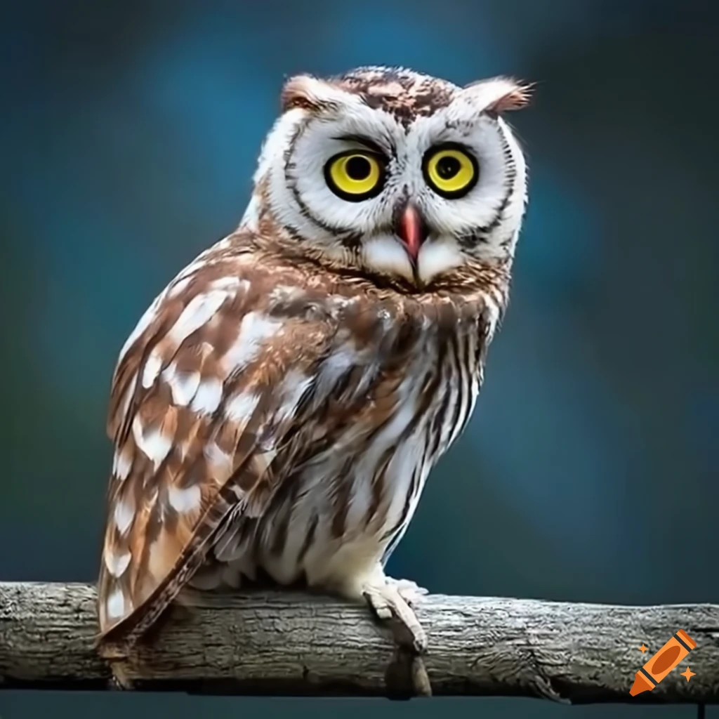 Captivating owl named oliver giving a presentation on Craiyon