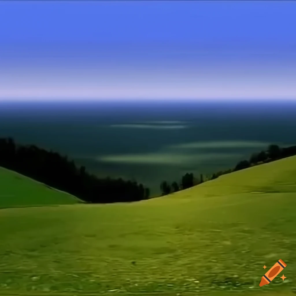 dreamcore landscape inspired by Playstation 1 on Craiyon