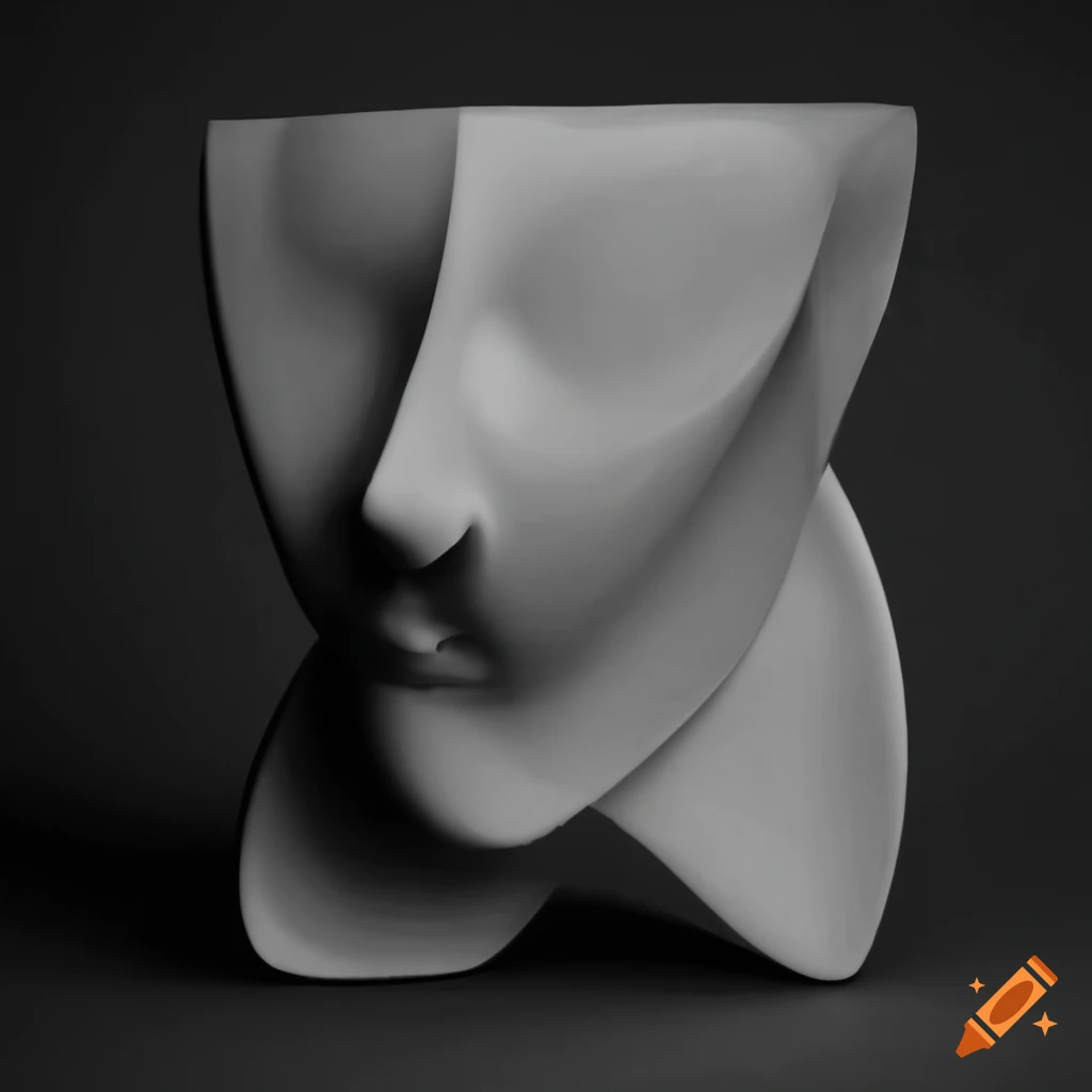 Black and white abstract model for contemporary drawing on Craiyon