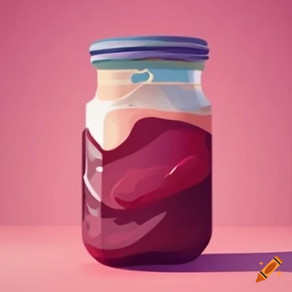 Jar of delicious homemade jam on Craiyon