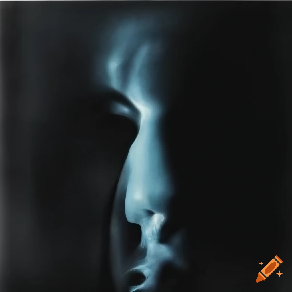 Irving penn's photo of floating in blue goo on Craiyon