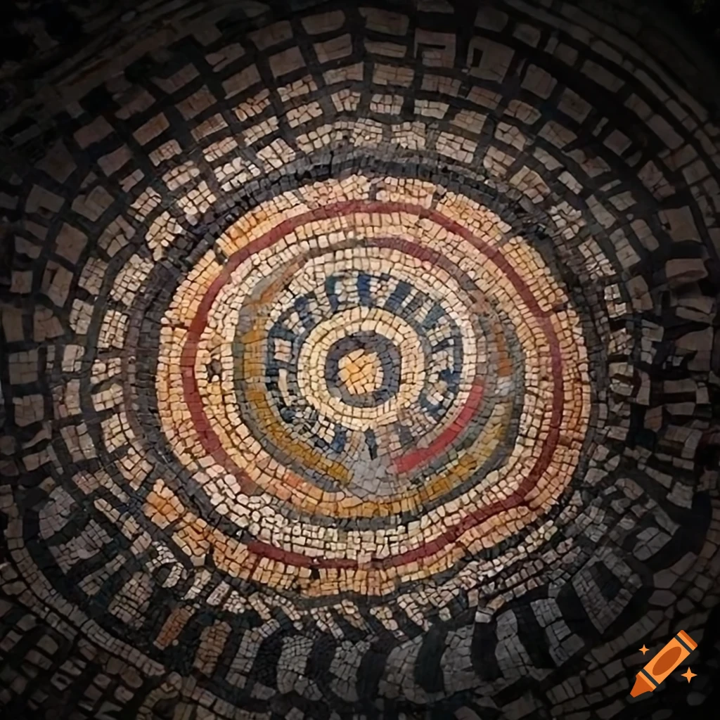 Smiling sun in a roman-inspired fresco album cover on Craiyon