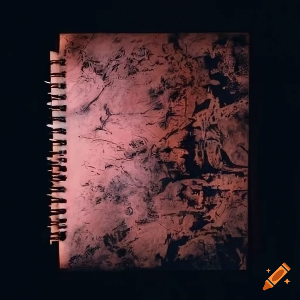 Ragged page from a notebook with writing