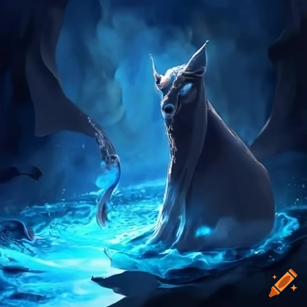 Ethereal female human-fox mythical creature radiating supernatural ...