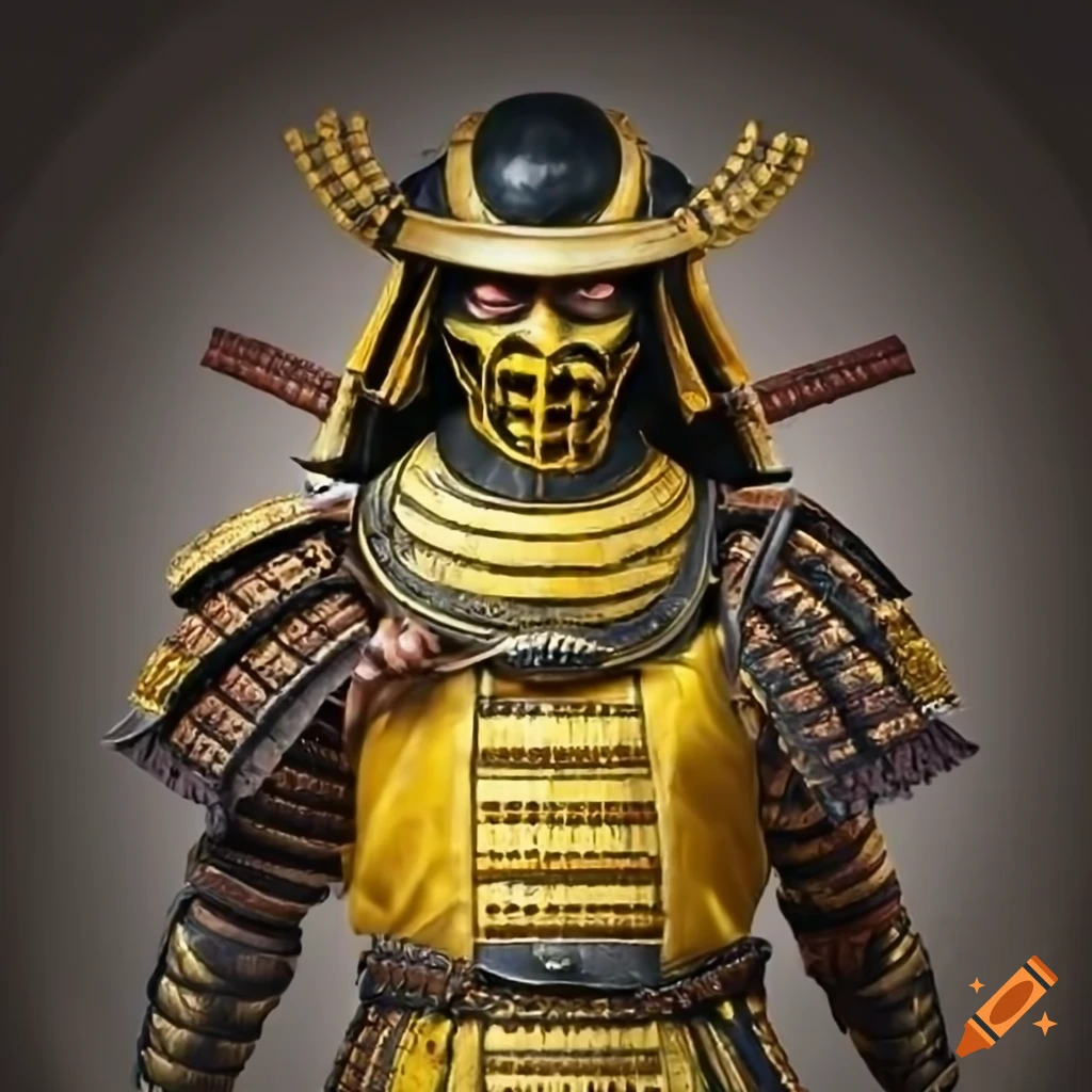 Japanese warrior in yellow outfit on Craiyon
