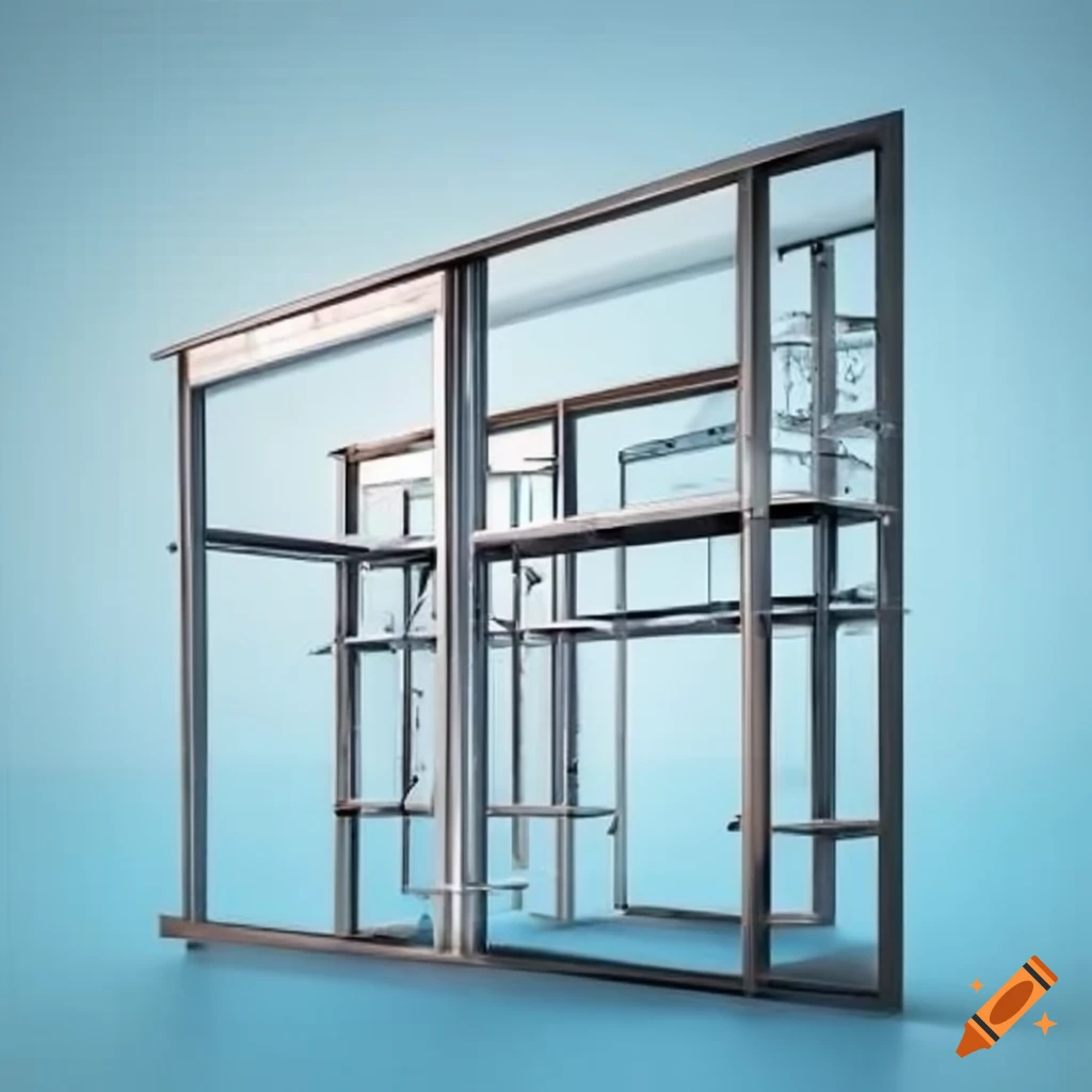 Illustration of a conventional steel frame