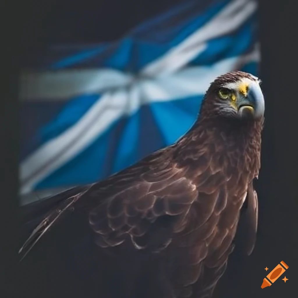 Eagle on the Scottish flag on Craiyon