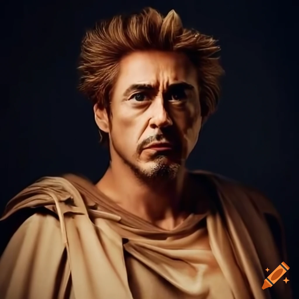 Robert Downey Jr in ancient Rome on Craiyon