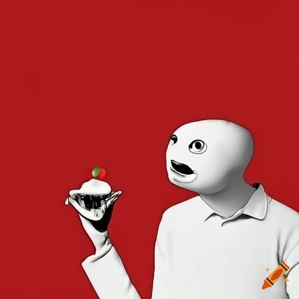 Funny image of Jamal pulling a red box with a chicken nugget filter ...