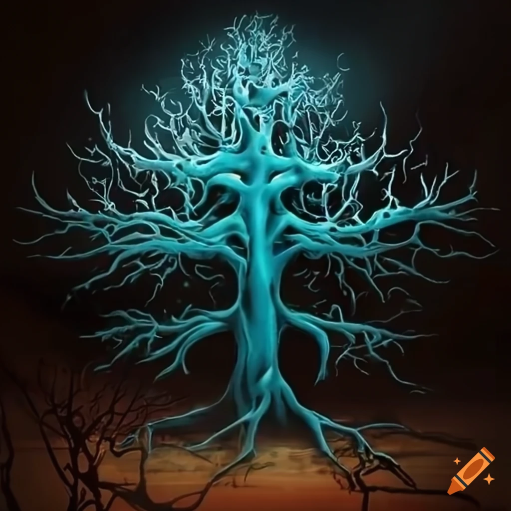 Circular-shaped tree on Craiyon