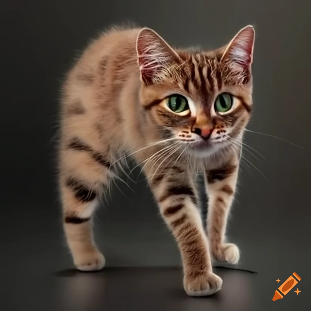 Realistic artwork of a cat on Craiyon