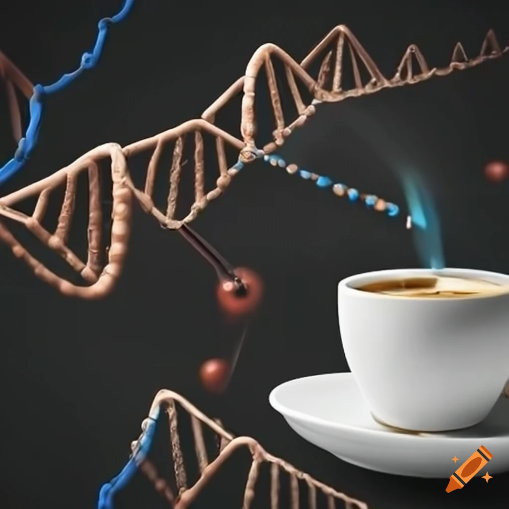 Coffee and dna molecule