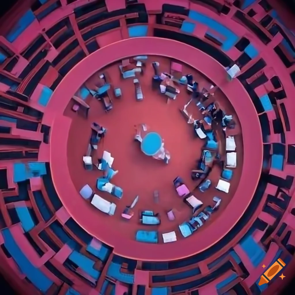 A maze filled with doctors, nurses and patients