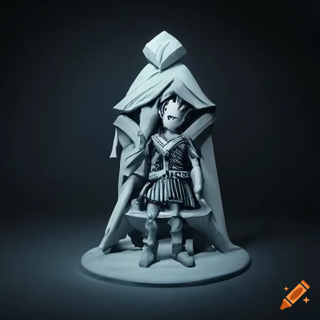 Sculpture of Link from Hyrule in a scenic setting on Craiyon