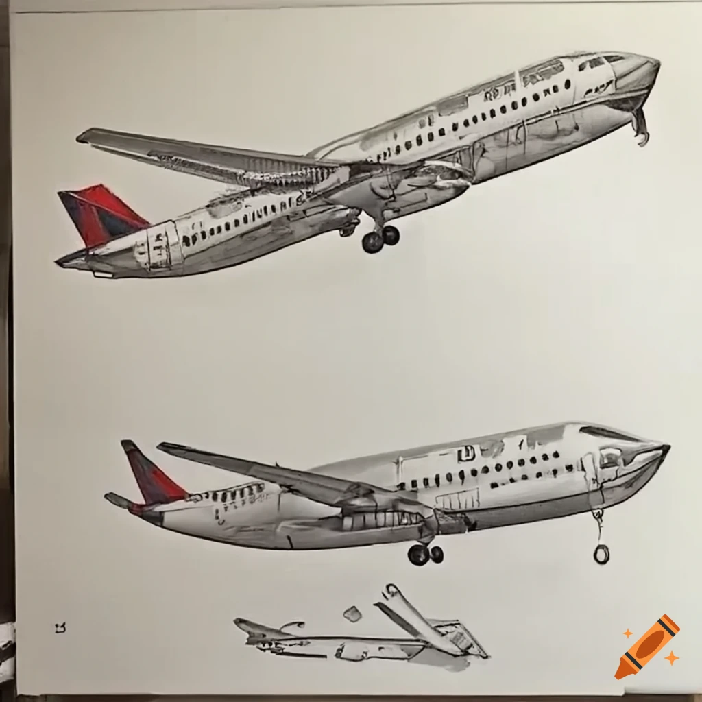 Delta plane on the runway on Craiyon