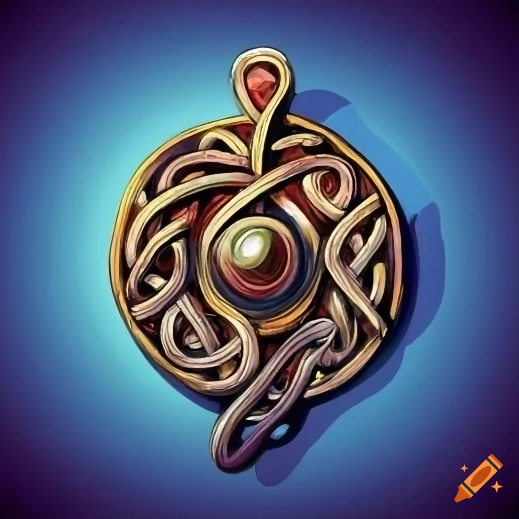 Celtic brooch drawing