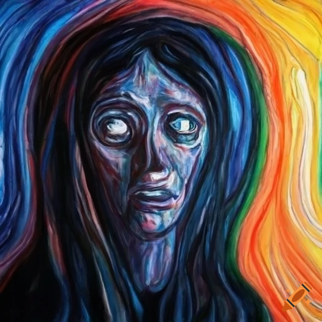 Dark Expressionism Art In Colored Pencil On Craiyon